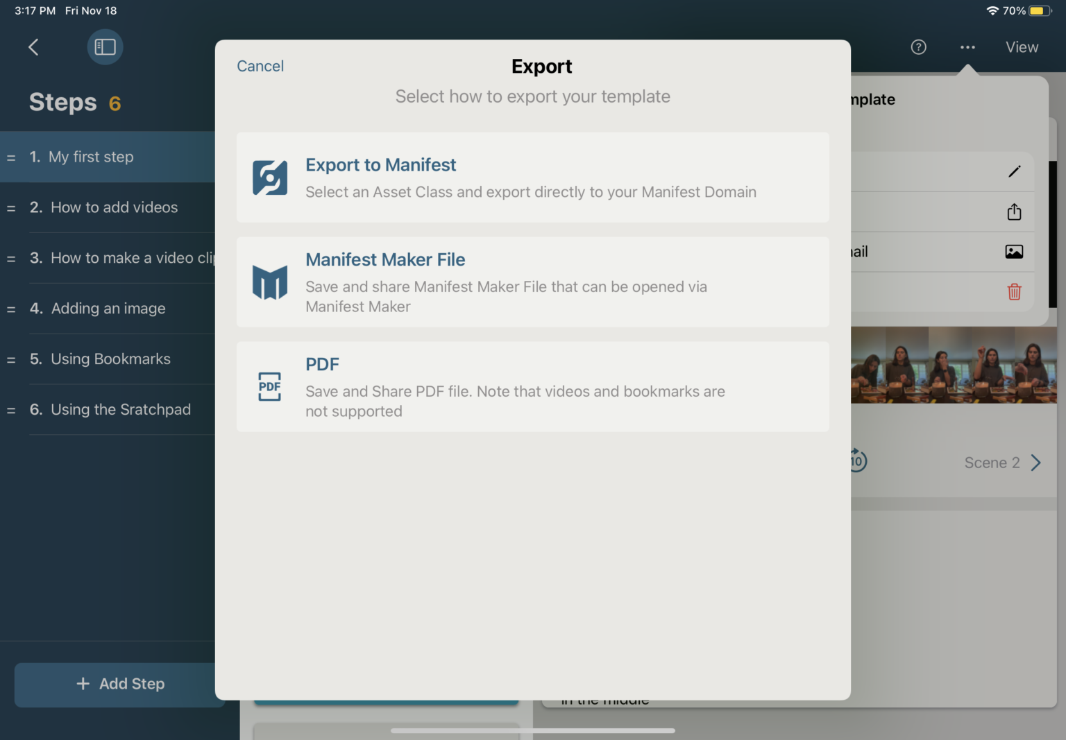 View & Export Manifest Maker File - Taqtile Community