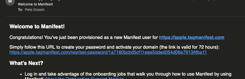 Manifest Login - Taqtile Community